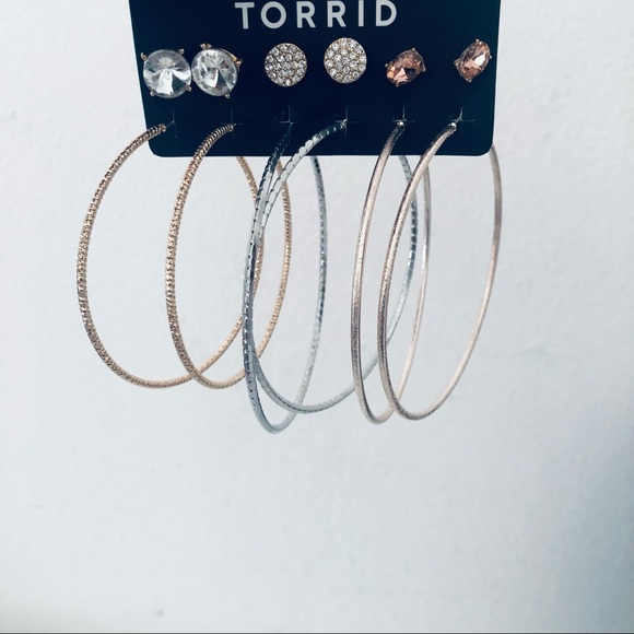 torrid | Jewelry | Torrid Blush Studs And Hoops Earrings | Poshmark